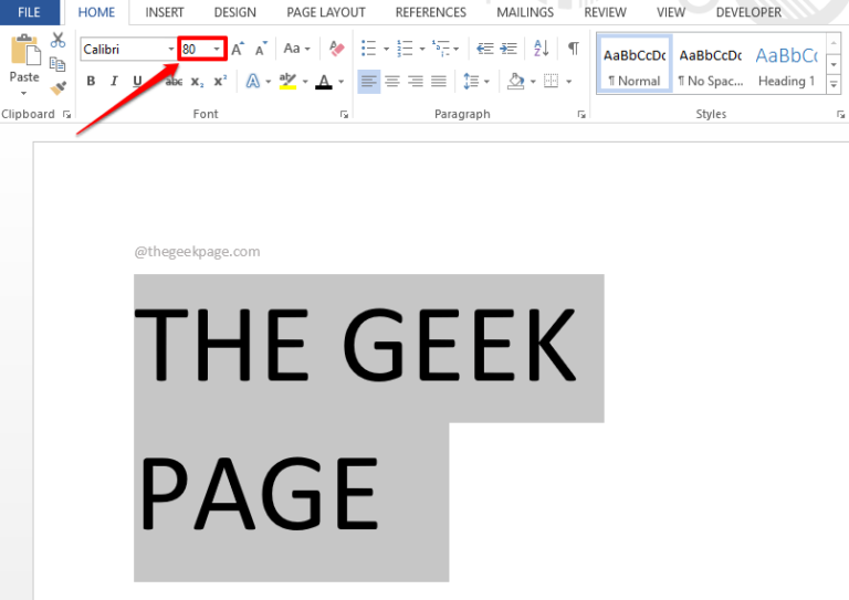 How To Make The Font Size Bigger Than 72 Points In Microsoft Word