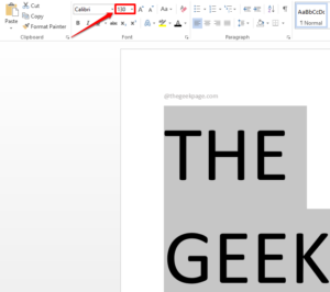 How to Make the Font Size Bigger than 72 Points in Microsoft Word