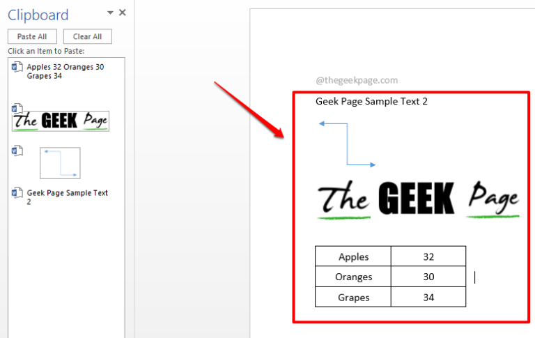 How to Copy and Paste Multiple Items Using Clipboard in MS Word