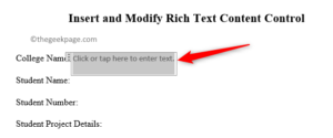 How to Insert / Modify a Rich Text Content Control in Microsoft Word