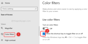 How To Enable The Colorblindness Filter on Windows 10