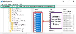 How To Remove IP Addresses From Remote Desktop Connection History