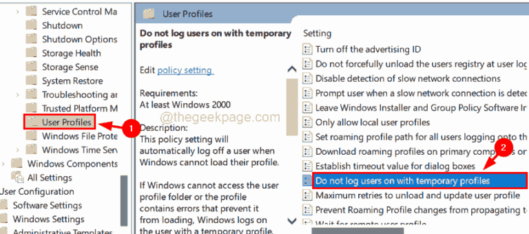 How to Stop Users with Temporary Profiles from logging in Windows 10 / 11