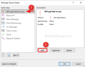 How To Create, Manage And Use Quick Steps In Microsoft Outlook