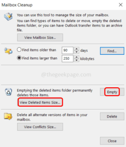 How To Cleanup Mailbox or Reduce the Mailbox Size In Microsoft Outlook