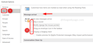 How To Turn On / Off Email Notifications In Microsoft Outlook
