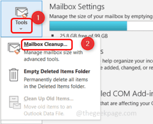 How To Cleanup Mailbox or Reduce the Mailbox Size In Microsoft Outlook