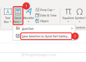 How To Create Quick Parts In Microsoft Outlook