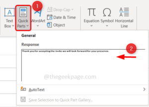 How To Create Quick Parts In Microsoft Outlook