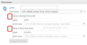 How To Add / Remove Additional Time Zones In Microsoft Outlook