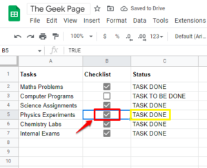 How to Create a Checklist in Google Sheets