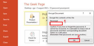How to Protect your PowerPoint Document with a Password