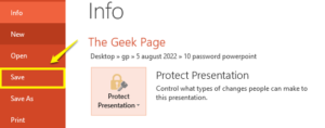 How to Protect your PowerPoint Document with a Password