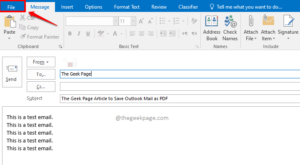How to Save any MS Outlook Email as PDF