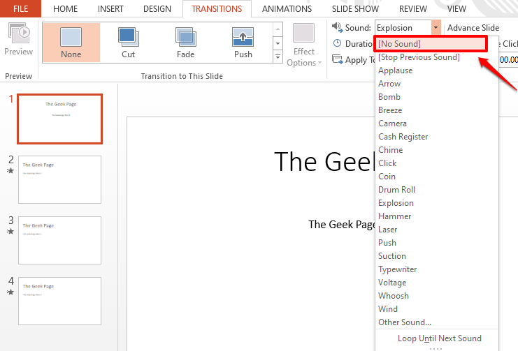How To Remove Sounds Animation Effects All At Once In MS PowerPoint