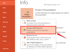How to Protect your PowerPoint Document with a Password