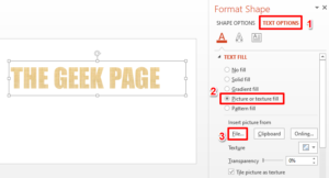 How to Fill a Text With an Image on MS PowerPoint
