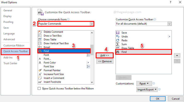 How to Customize Quick Access Toolbar in Any MS Office Product