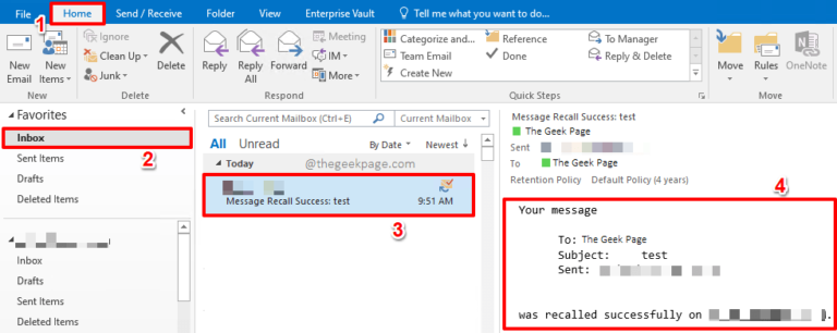 How to Recall or Replace a Sent Email on MS Outlook