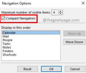 How to Change MS Outlook Navigation Menu from Text to Icons
