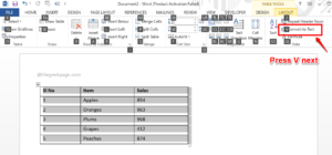 How to Convert Table to Text in MS Word