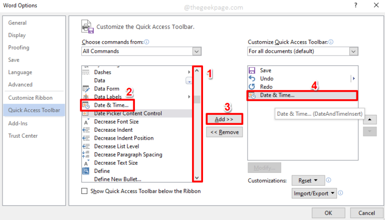 How to Customize Quick Access Toolbar in Any MS Office Product