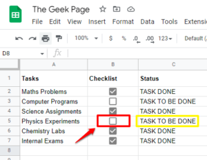 How to Create a Checklist in Google Sheets