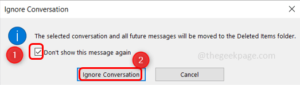 How To Ignore Email Conversations In Microsoft Outlook