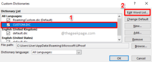 How to Add Words to Custom Dictionary to Avoid Spelling Errors in MS Outlook