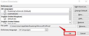 How to Add Words to Custom Dictionary to Avoid Spelling Errors in MS Outlook