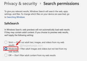 SafeSearch not turning off in Windows 11 [Solved]