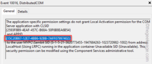 The Application-Specific Permission Settings do not Grant Local ...