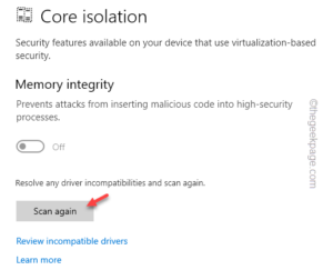 Memory Integrity Turned Off Due to Incompatible Drivers Fix