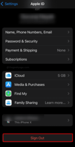 How to Sign out of iCloud account on iPhone