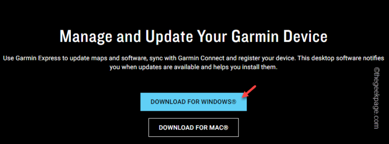 Garmin USB Device not detected or recognized on Windows PC
