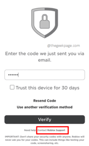 Roblox 2 Step Verification Process Not Sending Email Verification Code