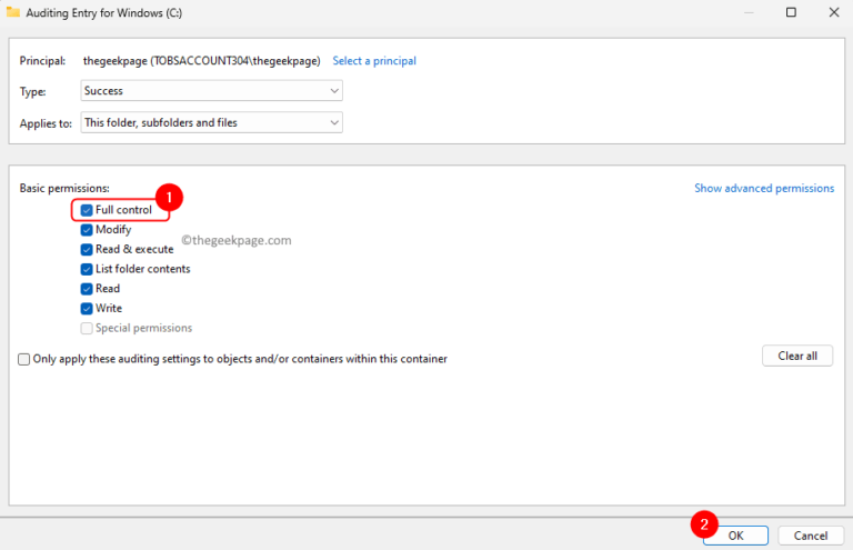 How to Gain Full Access Permissions to C Drive on Windows 11