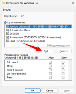 How to Gain Full Access Permissions to C Drive on Windows 11