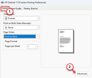 Printer only printing half page vertically on Windows PC