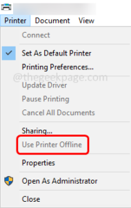 How To Resolve The Printer offline Issue in Windows 10/11