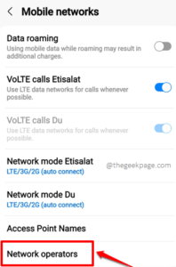 Mobile Network Not Available Problem in Android