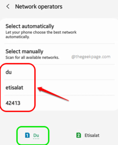 Mobile Network Not Available Problem in Android