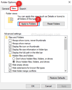How To Set Default Folder View For All Folders in Windows 10