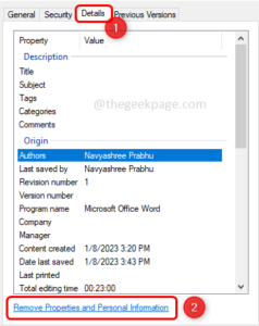 How To Remove Author And Last Modified Information In Microsoft Word