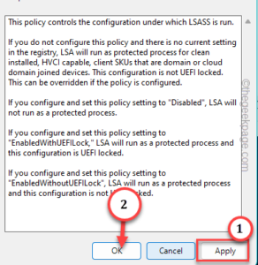 This change requires you to restart your device LSA Protection Error Fix