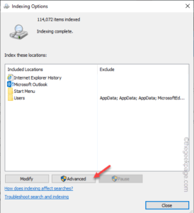 Outlook constantly indexing Search results may be incomplete error Fix