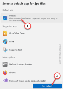 Default Program for JPG/JPEG is not working in Windows 11/10 Fix