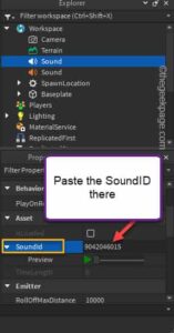 How to copy music or sound on Roblox