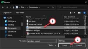 How to embed a Word document in Microsoft Excel