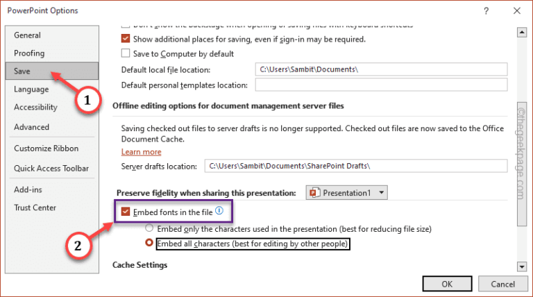 PowerPoint document font changed after printing or saving to pdf : Fix